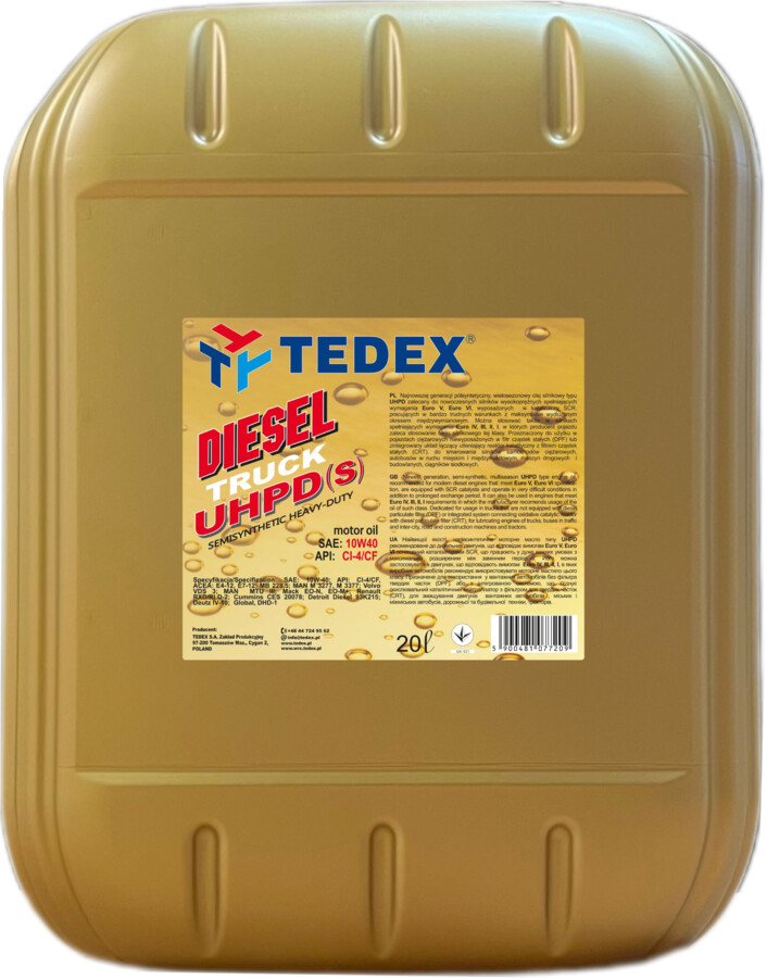 Tedex Diesel Truck UHPD (S) Motor Oil 10W-40 20L
